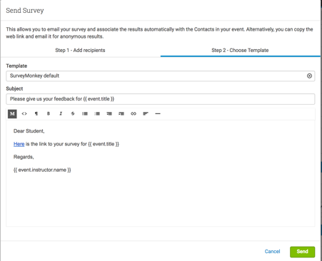 Event Screen – Administrate Documentation and Support